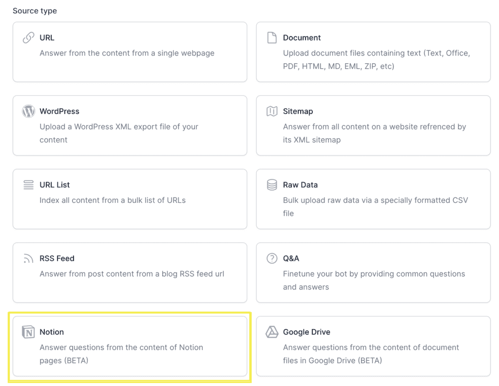 Training a Chatbot from Your Notion Pages - DocsBot AI